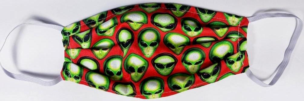 Alien Face Mask Made in USA of 100% Cotton