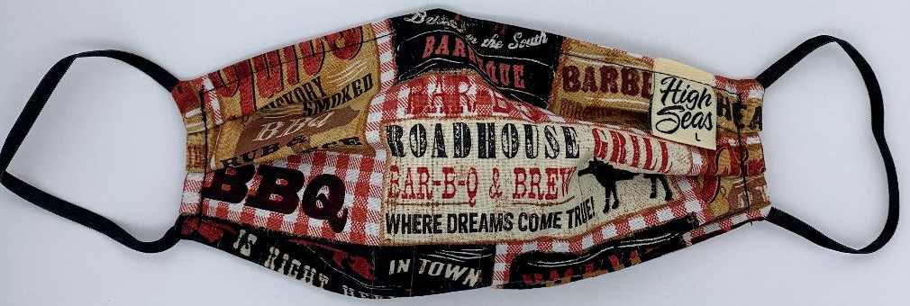 BBQ Face Mask Made in USA of 100% Cotton