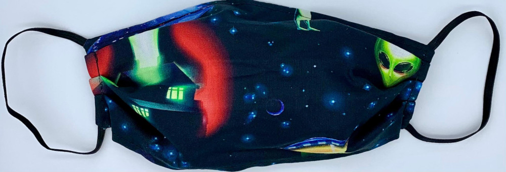 Aliens Face Mask Made in USA of 100% Cotton