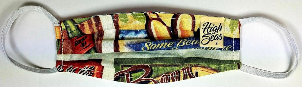 Beer themed designer face mask Made in USA of 100% Cotton