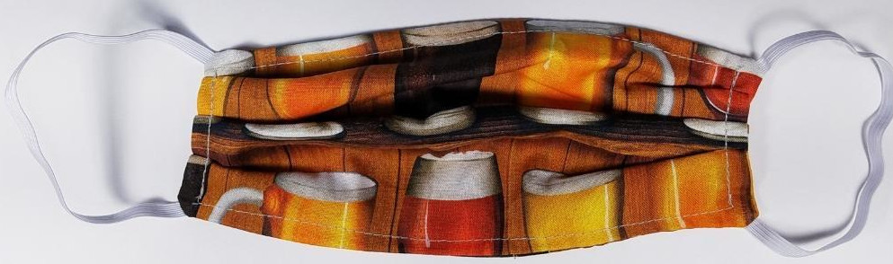 Beer mugs face mask Made in USA of 100% Cotton