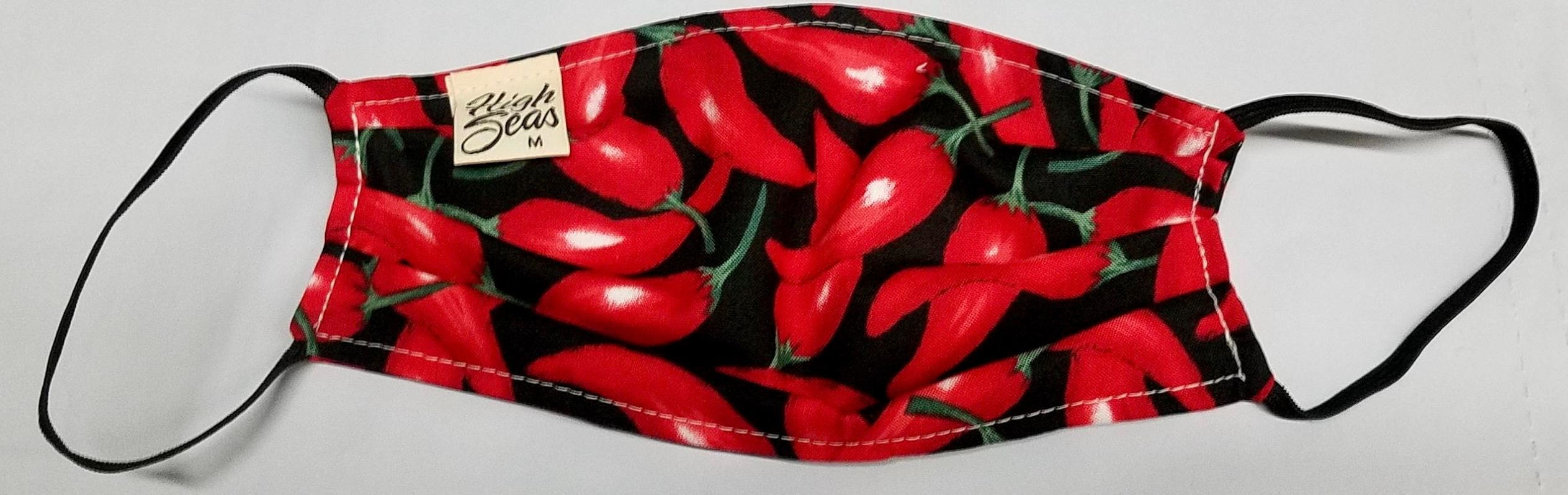 Chili Pepper Face Mask Made in USA of 100% Cotton