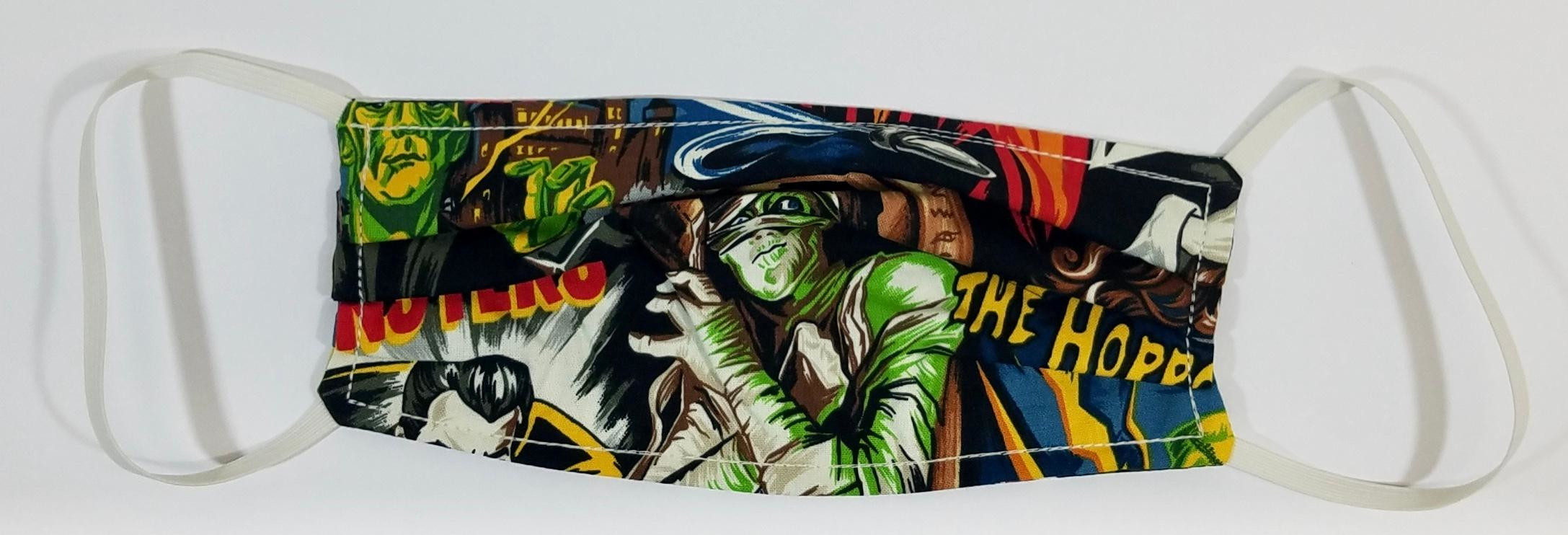 Classic Horror Monsters Face Mask Made in USA of 100% Cotton