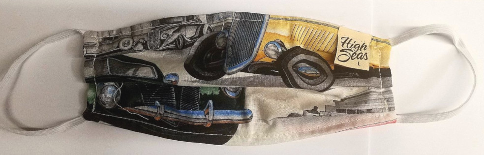 Hot Rods Face Mask 100% Cotton Made in USA