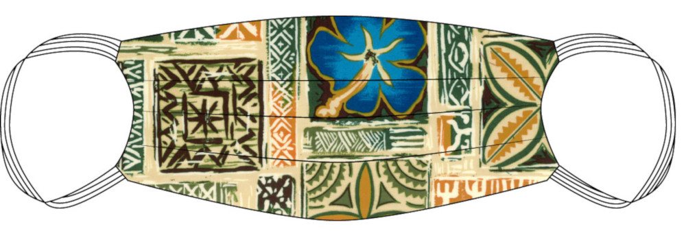 Island Tapa Aloha Safety Mask 100% Cotton Made in USA