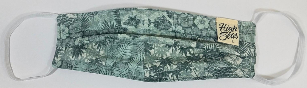 Traditional Hawaiian print Face Mask 100% Cotton Made in USA