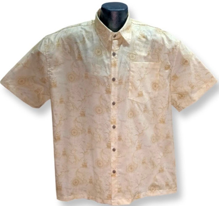 Nautical Map Hawaiian Shirt- Made in USA- 100% Cotton