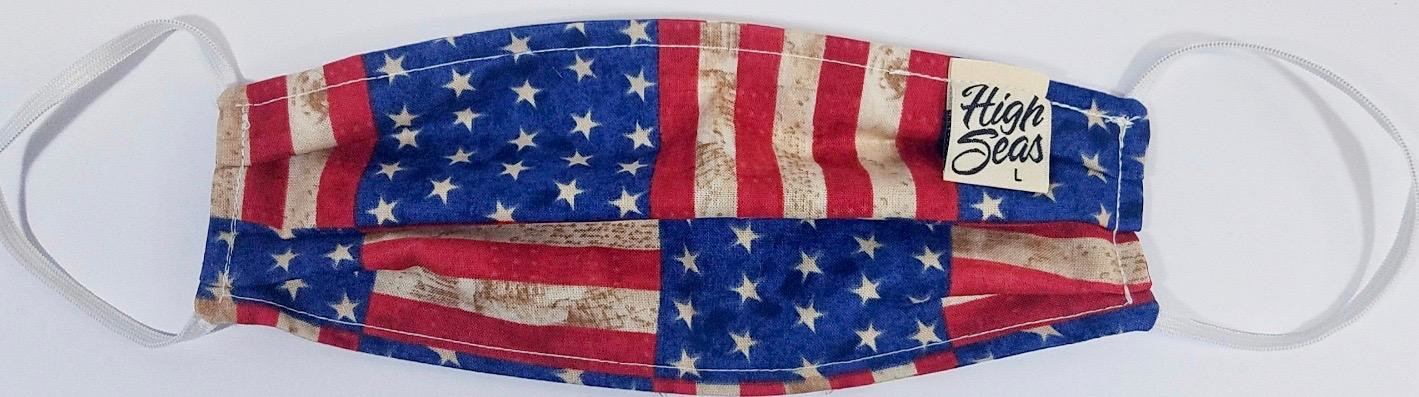 Old Glory Patriotic Face Mask 100% Cotton Made in USA