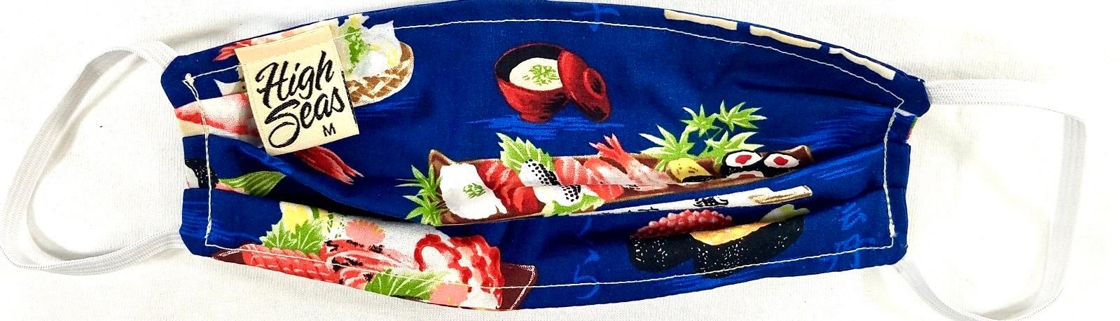 Sushi Bar Face Mask Made in USA of 100% Cotton