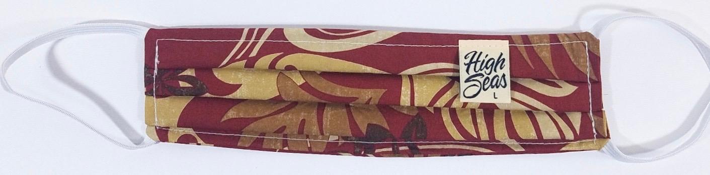 Tribal Hawaiian print Face Mask 100% Cotton Made in USA