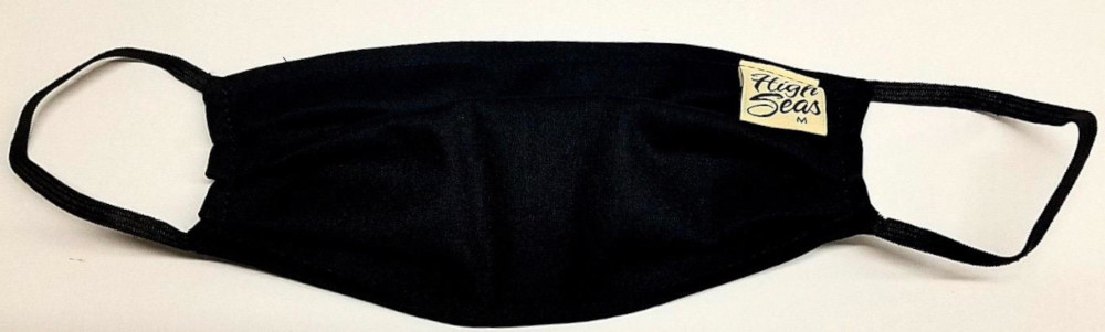 Black 100% Cotton Face Mask Made in USA