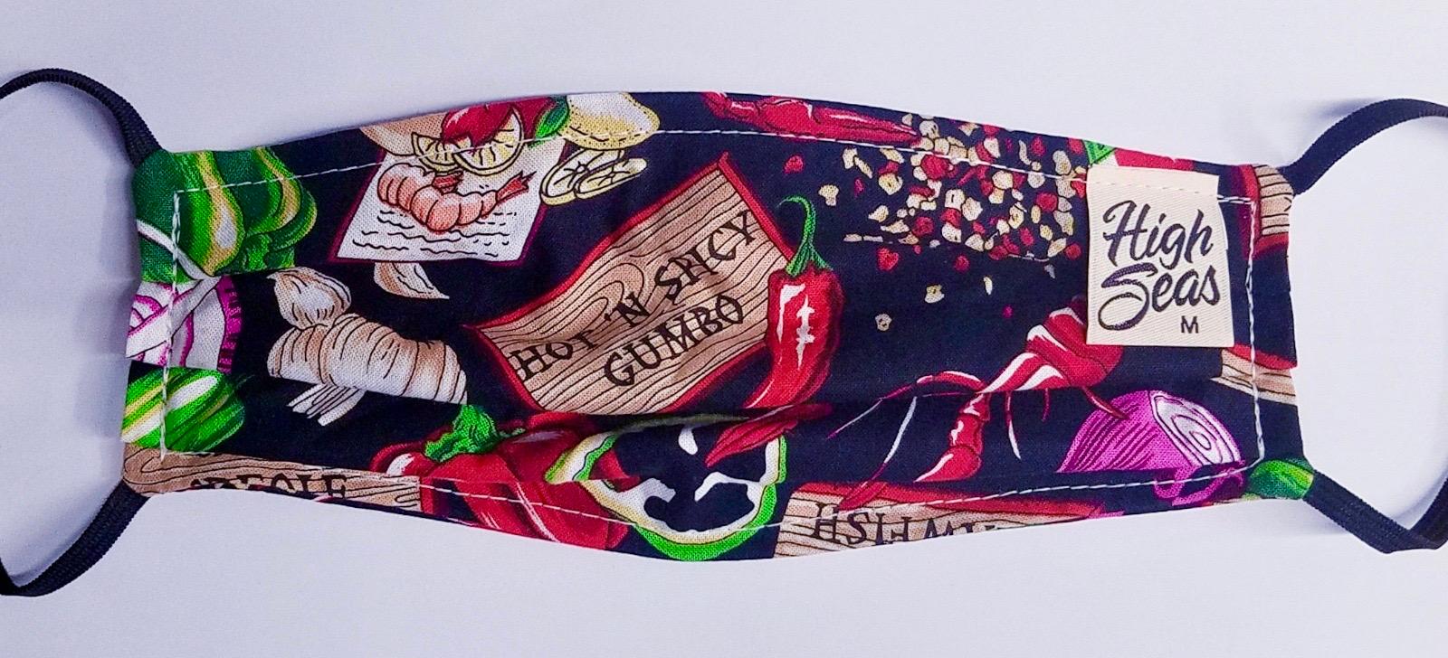 Cajun Cooking Face Mask Made in USA of 100% Cotton